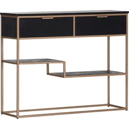 GUTMANN FACTORY Konsole &raquo;Porto&laquo; schwarz B/H/T: 100cm x 80cm x 33cm, 2 Stk., Akazie