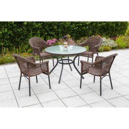 Merxx Garten-Essgruppe &raquo;Ravenna&laquo; braun Einheitsgr&ouml;&szlig;e