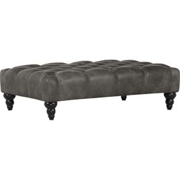 GUTMANN FACTORY Hocker &raquo;Amazonas, Megahocker mit Anilinleder-Bezug, Breite 230 cm&laquo; Sitzpolsterung: formstabiler Poly&auml;therschaum grau B/H/T: 120cm x 35cm x 80cm, 