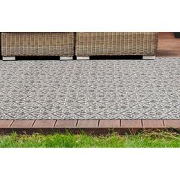 Arte Espina Teppich &raquo;Yoga 100&laquo; rechteckig 10 mm H&ouml;he In- und Outdoor geeignet, pflegeleicht, Wohnzimmer grau Polyester B : 120cm 1 Stk., 10mm, L: 170cm