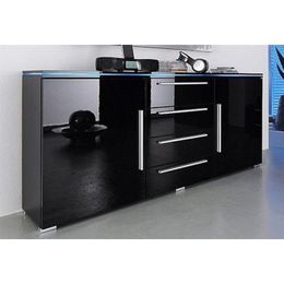 Sideboard &raquo;Line&laquo; Breite 135 cm schwarz Einheitsgr&ouml;&szlig;e