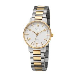 Regent Uhren Regent Damen Quarzuhr Armbanduhr, Damenuhr, Edelstahlarmband, analog gold Einheitsgr&ouml;&szlig;e