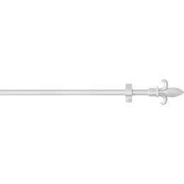 Garesa Gardinenstange &raquo;MINI&laquo; &Oslash; 10 mm 1 l&auml;ufig-l&auml;ufig Wunschma&szlig;l&auml;nge Vorhanggarnitur, verl&auml;ngerbar, Wandmontage, ohne Ringe silber Kunststoff, Metall B