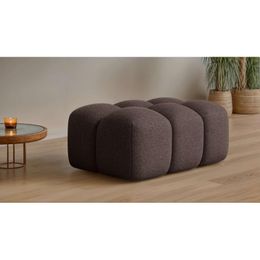 OTTO home Polsterhocker &raquo;KALLIE Sitzhocker, Bubble-Optik, Ma&szlig;e B/T/H: 90/60/44 cm&laquo; moderne Steppung, hoher Sitzkomfort und modernes Design braun 100% 