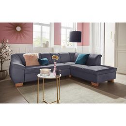 Sit & More sit&more Ecksofa &raquo;Santo L-Form&laquo; mit Federkern, wahlweise mit Schlaffunktion und Stauraum grau B/H/T: 272cm x 82cm x 206cm, Struktur weich, langer 