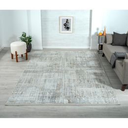 MyFlair Teppich &raquo;My Taste&laquo; rechteckig 10 mm H&ouml;he Kurzflor, Retro-Design, besonders weich durch Microfaser, mit Fransen beige Polyester B : 200cm 1 Stk., 10mm,