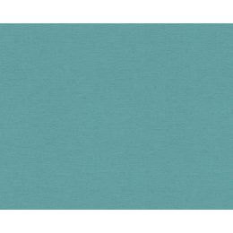 Livingwalls living walls Vliestapete &raquo;Around the world&laquo; Strukturmuster einfarbig matt uni unifarben glatt Uni Tapete Einfarbig blau Vinyl, Vlies B/L: 0,53m x 
