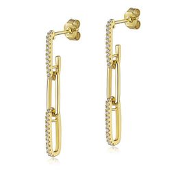 Firetti Damen Paar Ohrstecker &raquo;Schmuck Geschenk Silber 925 Ohrschmuck Ohrringe Glieder&laquo; mit Zirkonia (synth.) gold Silber 925 (Sterlingsilber)