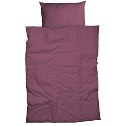 CASATEX Bettw&auml;sche &raquo;Uni&laquo; 3 Stk. Uni Design, Rei&szlig;verschluss, tolle Farben pink Satin, Obermaterial: 100% Baumwolle B/L: 200cm x 220cm, 1 Stk., 2 Stk., 