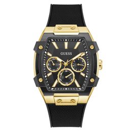 Guess Herren Multifunktionsuhr &raquo;PHOENIX&laquo; Quarzuhr, Armbanduhr, Herrenuhr, Silikonarmband, Datum schwarz Einheitsgr&ouml;&szlig;e