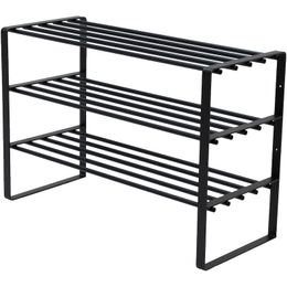 SPINDER DESIGN Schuhregal &raquo;REX SR 2&laquo; 1 Stk. tlg. Regal aus Stahl, wahlweise Breite 70 cm oder 100 cm schwarz Stahl B/H/T: 70cm x 48,5cm x 29cm