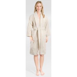 HAMMETEX Damenbademantel &raquo;Ren, 100% Baumwolle&laquo; 380 g/m&sup2; Frottee Bademantel mit Taschen &ndash; Saugf&auml;hig & Weich Baumwolle XS L: 100cm