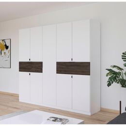 Rauch Dreht&uuml;renschrank &raquo;Kleiderschrank Schrank Garderobe W&auml;scheschrank TICAO&laquo; Schubladen in der H&ouml;he variabel positionierbar, mit 2 ger&auml;umigen 