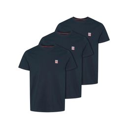 VINSON Herren Kurzarmhemd "VINSON 3-pack T-shirt VMMassimo", blau, Gr. M, Obermaterial: 100% Baumwolle, Hemden