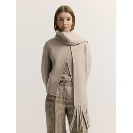 Bugatti Damen Kurzjacke "Regular Fit", beige, Gr. 42, unifarben, 50% Wolle, 45% Polyester, 5% sonstige Faser, Jacken, Doubleface Wollmix passender