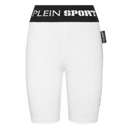 Plein Sport Damen Leggings "Sportleggings", wei&szlig;, Gr. M, Obermaterial: 88% Baumwolle, 12% Polyester, Hosen