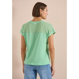 Cecil Damen Blusenshirt, gr&uuml;n, Gr. XXL, unifarben, Web, 50% Baumwolle, 50% Modal, Shirts, im soften Baumwoll-Mix
