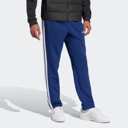 Herren Sporthose "ESSENTIALS 3-STREIFEN OPEN HEM", blau, Gr. S, adidas Sportswear, Obermaterial: 55% Baumwolle, 36% Polyester, 9% Viskose, Hosen, aus