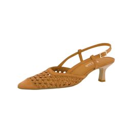 Paul Green Damen Slingpumps "Paul Green Pumps Nubukleder/Textil", Gr. 38,5, braun, Nubukleder, Textil, Schuhe