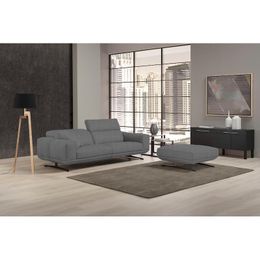Egoitaliano 2,5-Sitzer &raquo;Gloria, super bequem und hochwertige Verarbeitung, edles Design&laquo; beidseitig verstellbare R&uuml;ckenelemente, mit Metallf&uuml;&szlig;en grau Luxus-