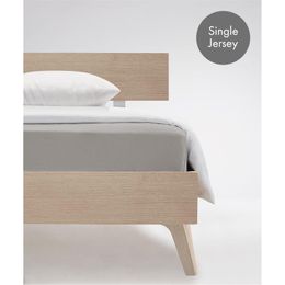 Fleuresse Spannbettlaken &raquo;Jenny C aus feinf&auml;digem Mako-Jersey&laquo; f&uuml;r Matratzen bis 23 cm H&ouml;he grau Single-Jersey, Obermaterial: 100% Baumwolle B/L: 