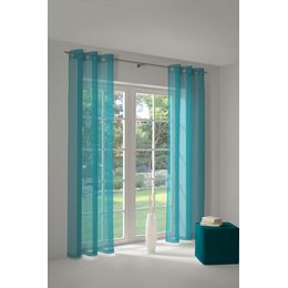 Vorhang WIRTH, B:132cm H:255cm, blau, Obermaterial: 66% Polyester, 34% Baumwolle, Wohnzimmer, Gardinen, "LORCA"