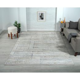 MyFlair Teppich &raquo;My Love, LAGERR&Auml;UMUNG&laquo; rechteckig 10 mm H&ouml;he Kurzflor, Retro-Style, besonders weich durch Microfaser, mit Fransen beige Polyester B : 200cm 1