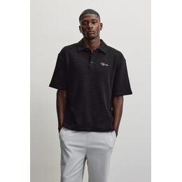 Pegador Herren Poloshirt "SIGNAR WAFFLE POLO SHIRT", schwarz, Gr. S, unifarben, Jersey, Obermaterial: 100% Baumwolle, Shirts