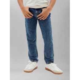 Jungen 5-Pocket-Jeans, blau, Gr. 16, Calvin Klein Jeans, unifarben, Denim/Jeans, Obermaterial: 100% Baumwolle, Jeans, Dad Fit, reine Baumwolle