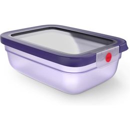 Emsa Frischhaltedose &raquo;oneClick&laquo; verschlossen mit nur 1 x Klick, 100% dicht, made in Germany lila Polyprophylen (PP) B/H/L: 15,95cm x 7,32cm x 21,73cm