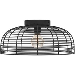 Eglo Deckenleuchte &raquo;Rinroe Deckenlampe, Wohnzimmerlampe, Industrial, Metall, E27, Lampe&laquo; E27 1 Stk. Wand-/Deckenleuchte - H20 x &Oslash;45 cm - schwarz - 