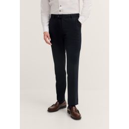 Bugatti Herren Anzughose "Regular Fit", schwarz, Gr. 52, unifarben, 66% Polyester, 21% Viskose, 10% Polyamid, 3% Elasthan, Hosen, Jersey-Artikel mit