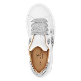 Philipp Plein Jungen Sneaker "Hexagon", Gr. 310170, wei&szlig;, silber, Schuhe