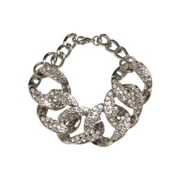 Urban Classics Damen Bettelarmband "Urban Classics Unisex Statement Bracelet", S/M, Baumwolle, silber, Baumwolle, Armb&auml;nder