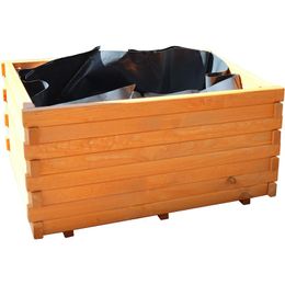 Promadino Pflanzk&uuml;bel &raquo;Siena&laquo; mit Pflanzfolie, 80x50x39 cm braun Holzwerkstoff B/H/T: 80cm x 39cm x 50cm