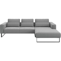 Musterring Ecksofa &raquo;JUSTB! PM100, stilvoller Lounge-Komfort von &laquo; Kollektion Bettina Zimmermann, optionaler Sitzvorzug & Fu&szlig;-Auswahl grau 85% Polyester, 15% 