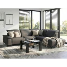 Musterring Ecksofa &raquo;MR370&laquo; Edles Leder in 3 Farben, Sitzkomfort nach Wahl, Ma&szlig;e 288 x 241 cm grau 100% Leder B/H/T: 288cm x 83cm x 241cm, Leder, Recamiere rechts