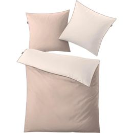 Kleine Wolke Bettw&auml;sche &raquo;Linda&laquo; 2 Stk. einfaches, sehr elegantes Design grau Mako-Satin, Obermaterial: 100% Baumwolle B/L: 155cm x 220cm, 1 Stk., 1 Stk., Mako-