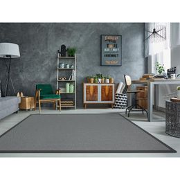 Dekowe Teppich &raquo;Naturana Panama&laquo; rechteckig 8 mm H&ouml;he Flachgewebe, meliert, Sisal-Optik, mit Bord&uuml;re, Wohnzimmer grau Kunstfaser B : 200cm 1 Stk., 8mm, L: 
