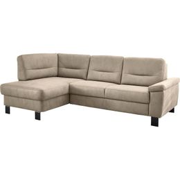 Die PlanBar Ecksofa &raquo;PP-PF23172 L-Form, Breite 244 cm&laquo; Eckgarnitur mit besonders kleinem Stellma&szlig; ca. 160 x 244 cm beige 100% Polyester B/H/T: 244cm x