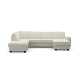 OTTO home Wohnlandschaft &raquo;County U-Form&laquo; wahlweise Ottomane links oder rechts, mit Federkern-Polsterung beige Luxus-Microfaser (100% Polyester);