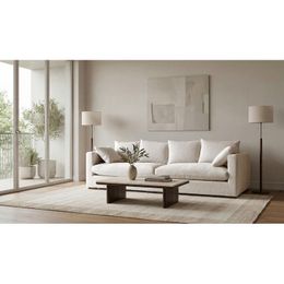 OTTO home Big-Sofa &raquo;Coray&laquo; extra weich und kuschelig, F&uuml;llung mit Federn und Daunen beige 100% PES B/H/T: 266cm x 80cm x 113cm, Chenille