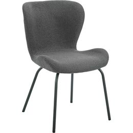 Hela 4-Fu&szlig;stuhl &raquo;LAGOS&laquo; (Set) 1 Stk.4-Fu&szlig;stuhl XL, Gestell angepasst, Webstoff, 140kg belastbar grau Metall, Polyester, Stoff B/H/T: 50cm x 83,5cm x 