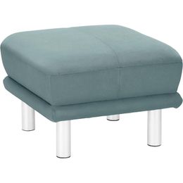 Trendmanufaktur Hocker &raquo;Cecilia II, modern und elegant, B/T 66/66cm&laquo; gr&uuml;n Struktur fein (100% Polyester);Microfaser Vintage (100% Polyester);Struktur 