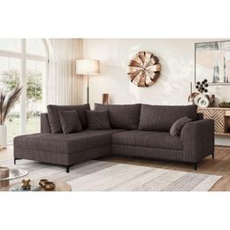 OTTO home Ecksofa &raquo;LEEVKE Design-Sofa mit Ottomane rechts/links bestellbar, Breite 232 cm&laquo; in vielen modernen Farben erh&auml;ltlich, belastbar bis 480 kg 