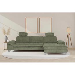 Die PlanBar Ecksofa &raquo;Recamiere MP-IN14007 L-Form, Breite 318 cm&laquo; wahlweise mit Schlaffunktion und verstellbaren Kopfst&uuml;tzen 100% Polyester B/H/T: 