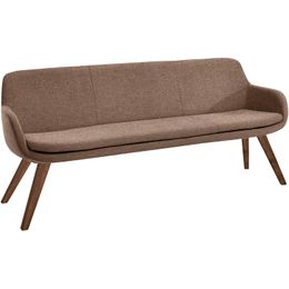 Musterring Essbank &raquo;Tavia&laquo; Stativgestell Wildnussbaum massiv ge&ouml;lt, Breite 180, 200 oder 220 cm braun 100% PES B/H/T: 180cm x 87cm x 66cm, Chenille