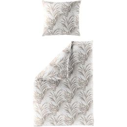 Bierbaum Bettw&auml;sche &raquo;Bettw&auml;sche 4131&laquo; 2 Stk. Mako-Satin, 100 % Baumwolle, pflegeleicht, seidig gl&auml;nzend grau Mako-Satin, Obermaterial: 100% Baumwolle 