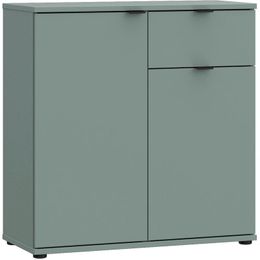 FORTE Kommode &raquo;Ganymede&laquo; Kommode, Stauraum, Schublade; Metallgriffe, 4 Dekore, Breite 80,1cm gr&uuml;n Holzwerkstoff B/H/T: 80,1cm x 82,3cm x 34,1cm, 1 Stk