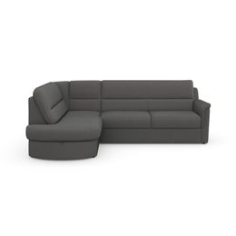 Sit & More sit&more Ecksofa &raquo;Panini L-Form&laquo; wahlweise mit Schlaffunktion und Bettkasten grau B/H/T: 243cm x 87cm x 175cm, Luxus-Microfaser Paris, Ottomane links,